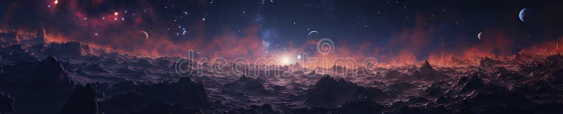 Vast, Empty Outer Space, Where Infinite Darkness. AI Generative Stock ...