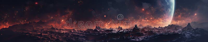 Vast, Empty Outer Space, Where Infinite Darkness. AI Generative Stock ...