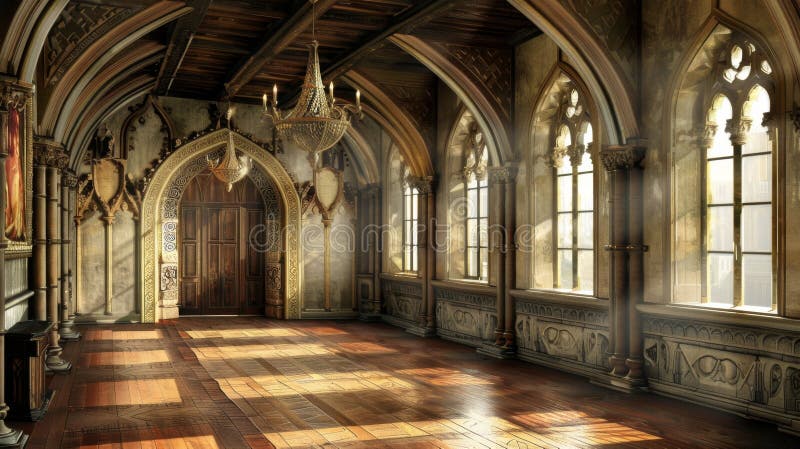 Vast, Empty Space Featuring a Striking Stained Glass Window As the Main ...