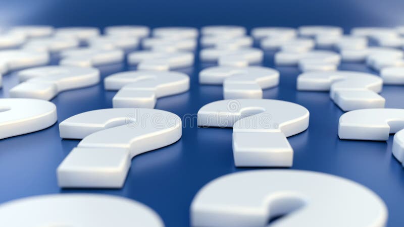 A Vast Expanse of Question Marks Arranged in Rows Stock Illustration ...