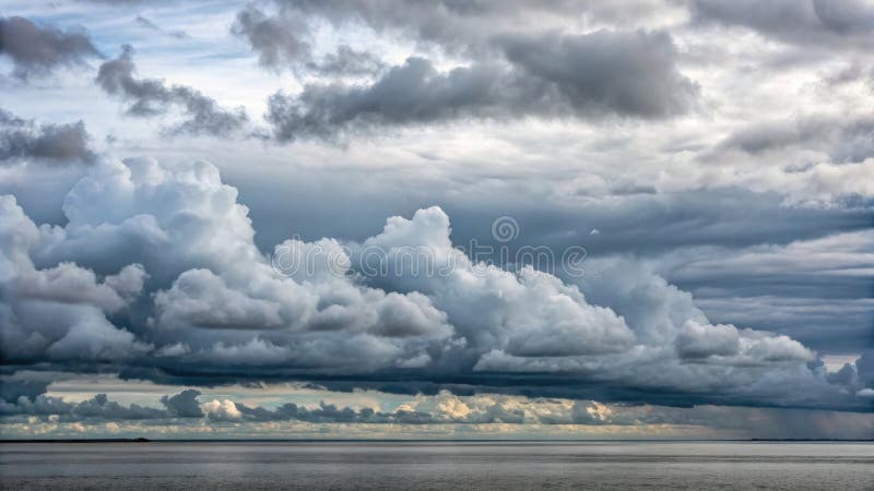 Vast Expanse of Stratus Clouds Covers Sky, Creating Dramatic and Serene ...