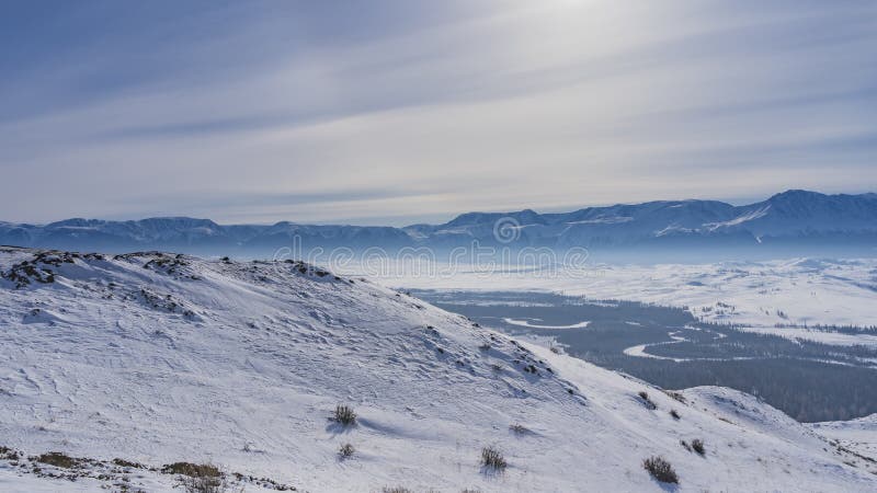 The Vast Expanses are Visible from the Top of the Snow-covered Plateau ...