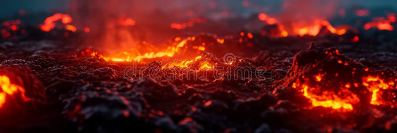 Vast Hellscape Where Fire is Visible, Beautiful and Eerie Landscapes ...