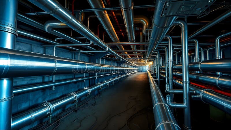 Underground Gas Oil Pipeline Carrying Petroleum Power Energy Industry ...