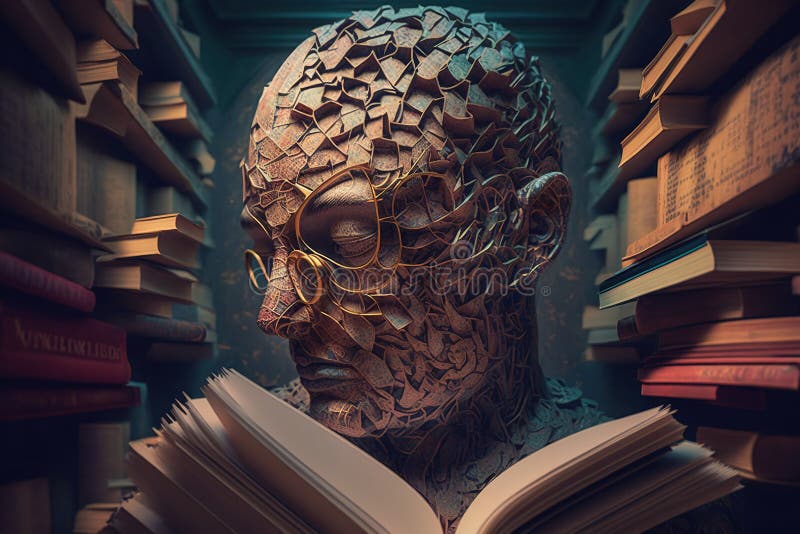 Creative Illustration of Vast Knowledge Stock Illustration ...