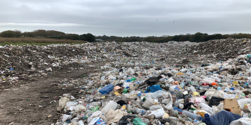 Vast Landfill Stretching Across an Open Field Highlighting ...