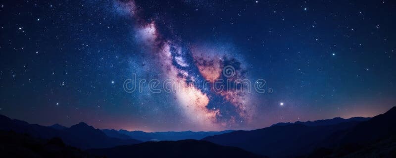 Vast Night Sky, Star Studded Milky Way Panorama, Deep Space, Nature ...