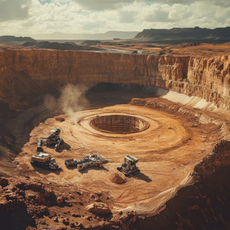 Vast Open Pit Mine Landscape Stock Illustrations – 381 Vast Open Pit ...