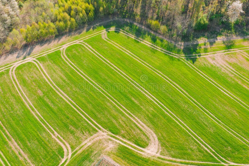 Vast Plain Seen from a Great Height. Photo from the Drone. Stock Photo ...