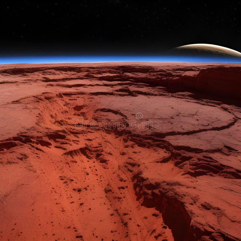 Vast Plains on the Surface of Mars (AI Generated Digital Art) Stock ...