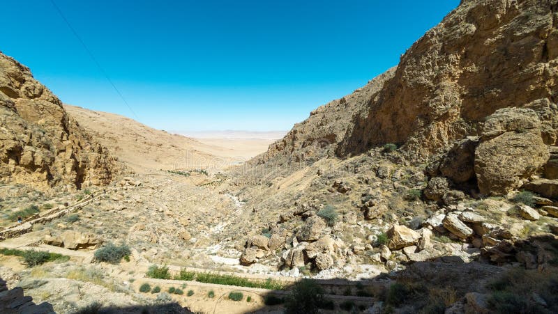 Vast Rocky Desert Landscape with Cliffs Stock Image - Image of scenic ...