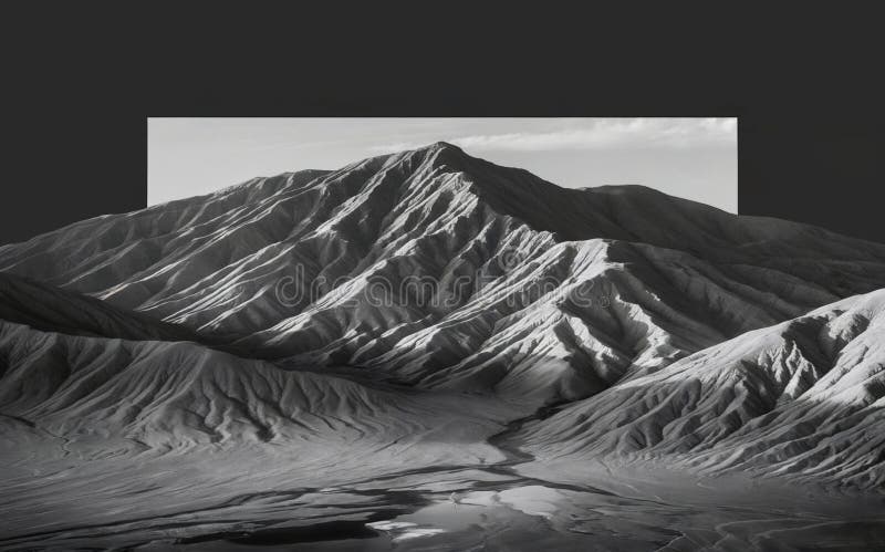 A Vast, Rugged Mountain Range with Intricate Patterns of Erosion. Stock ...