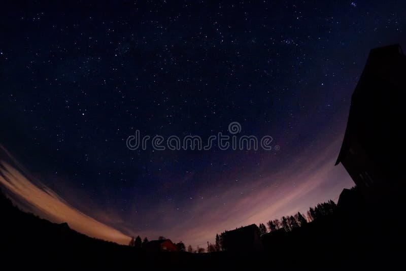 Vast Sky in the Starry Night Stock Image - Image of outdoors, night ...
