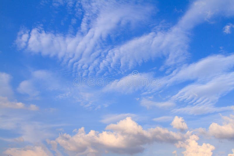 The Vast Sky and the White Clouds Float in the Sky. Stock Photo - Image ...