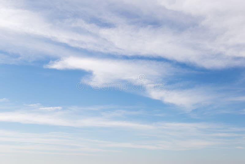 The Vast Sky and the White Clouds Float in the Sky Stock Illustration ...