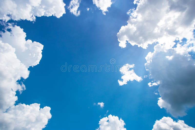 The Vast Sky and the White Clouds Float in the Sky Stock Photo - Image ...