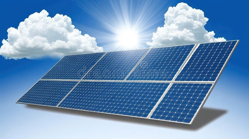 Solar Panel Array Rows Photovoltaic Cells Sustainable Energy Clean ...