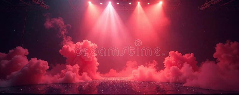 Vast Stage, Swirling Smoke, Glittering Dust, Dramatic Lighting ...