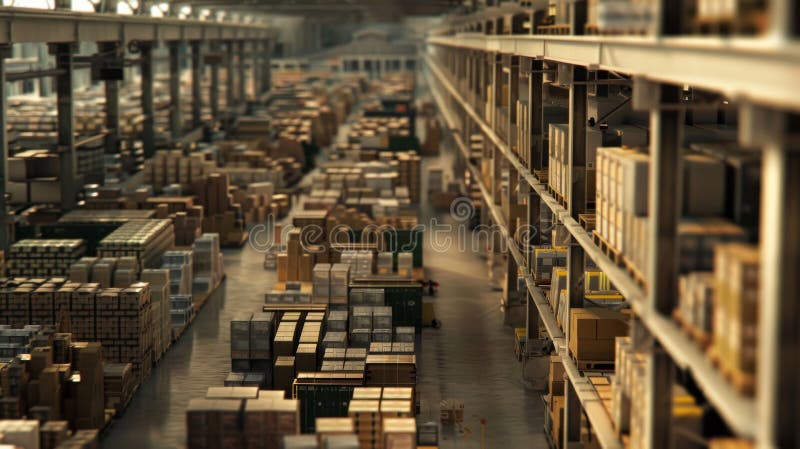 Vast Storage Facility Showcasing Industrial Logistics and Supply ...