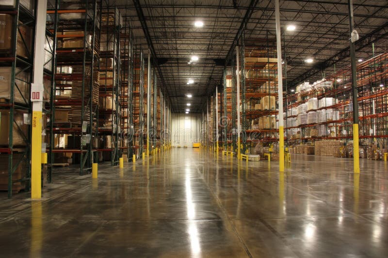 Vast Warehouse Featuring Creative Giant Barcode Wall Art in a Modern ...