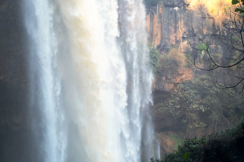 Vast Waterfall As it Cascades Down Stock Photo - Image of huge, vietnam ...