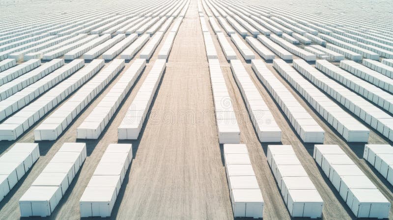 Vast White Storage Facility an Aerial View of Order and Scale in an ...