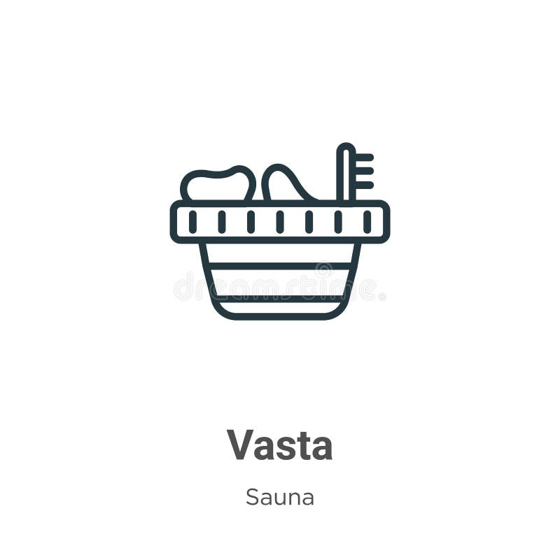 Vasta Outline Icon. Isolated Line Vector Illustration from Sauna ...