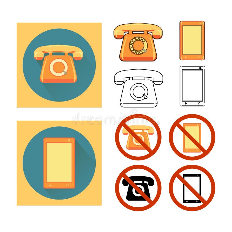 Telefoonbarstpictogram. Geen Telefoonverbod. Teken Dat Het Gebruik Van ...