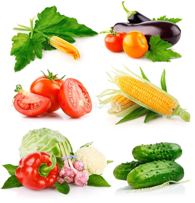 Vastgestelde Verse Groenten Met Groene Bladeren Stock Foto - Image of ...