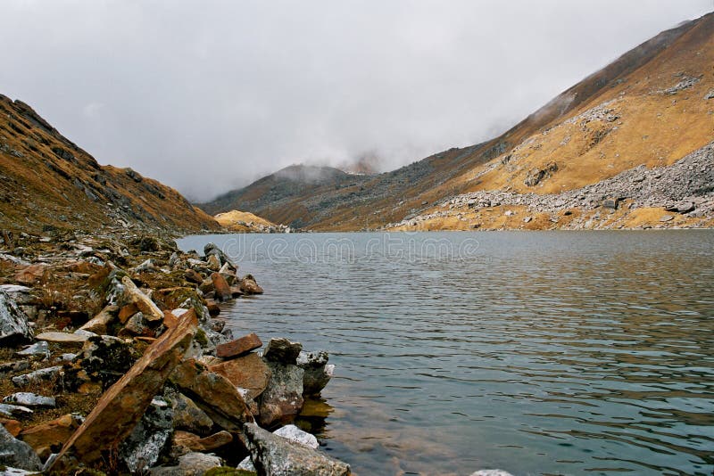 Vasuki Tal lake stock image. Image of lake, vasuki, rocks - 3097051