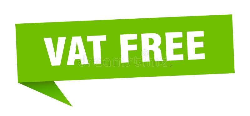 Vat Free Banner. Vat Free Speech Bubble Stock Vector - Illustration of ...