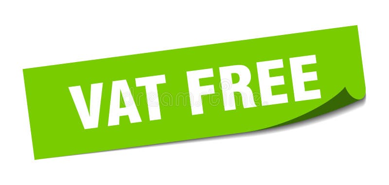 Vat Free Sticker. Square Isolated Label Sign. Peeler Stock Vector ...