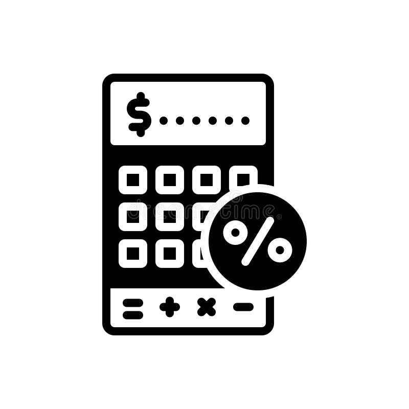 Black Solid Icon for Vat, Tax and Finance Stock Vector - Illustration ...
