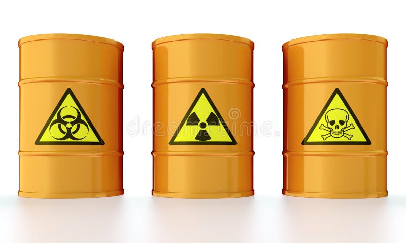 Vat met giftig afval stock illustratie. Illustration of corrosief ...