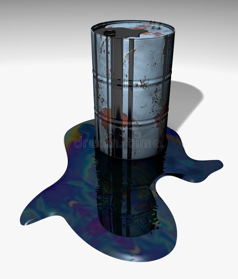 Vat met verspilde olie stock illustratie. Illustration of crisis - 5850443