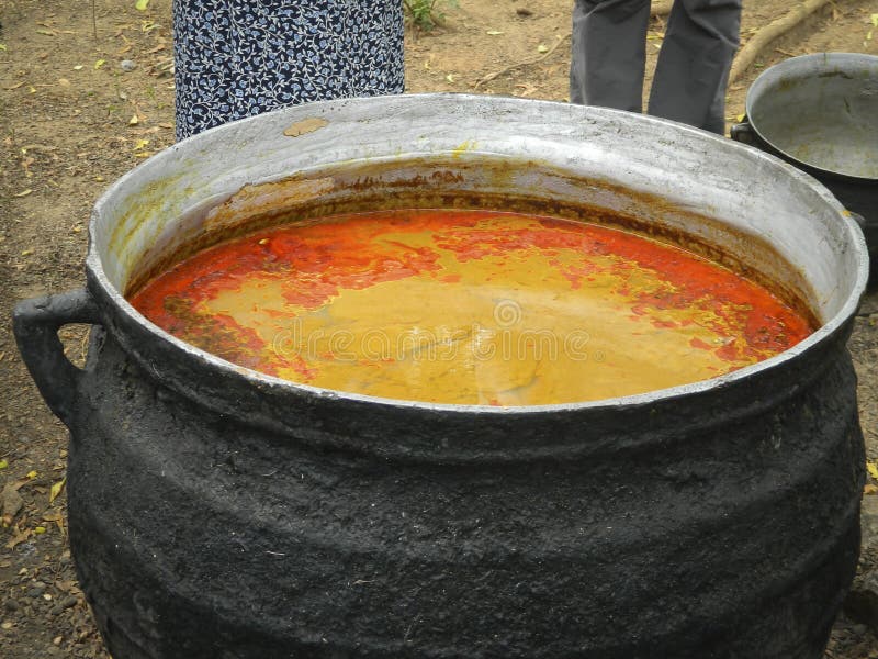 Vat of palm oil stock photo. Image of food, orange, cooking - 38186384
