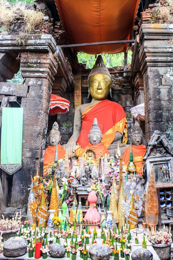 Vat Pho south Laos stock image. Image of historic, worship - 50369911