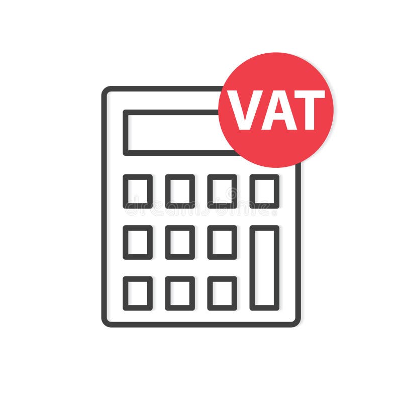 VAT Value Added Tax Acronym and Calculator Icon Stock Vector ...