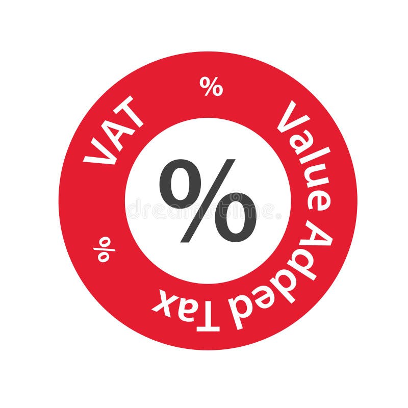 VAT Value Added Tax Stamp Icon Stock Vector - Illustration of pictogram ...
