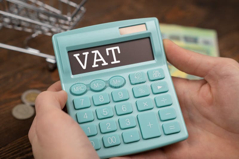 VAT Word on Calculator Screen. Concept for Business Stock Image - Image ...