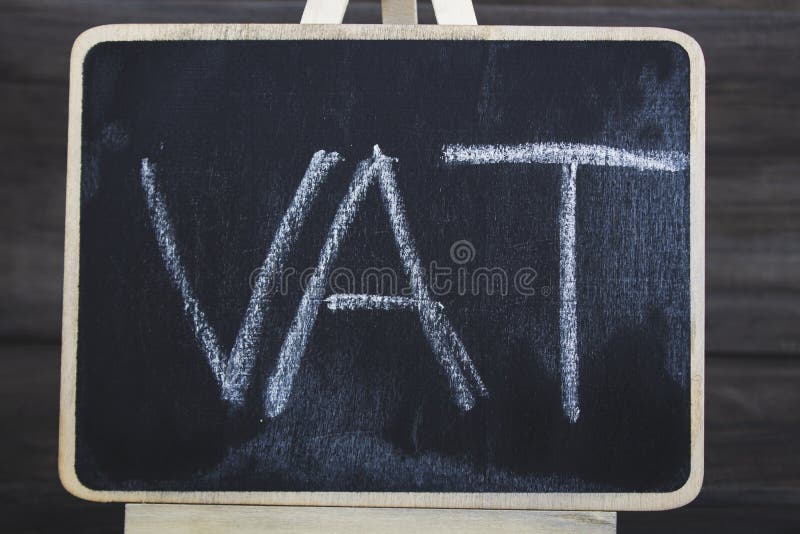 VAT is Written on the Blackboard Stock Image - Image of chalkboard ...