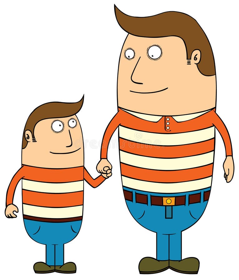 Vater und Sohn vektor abbildung. Illustration von zusammengehörigkeit ...