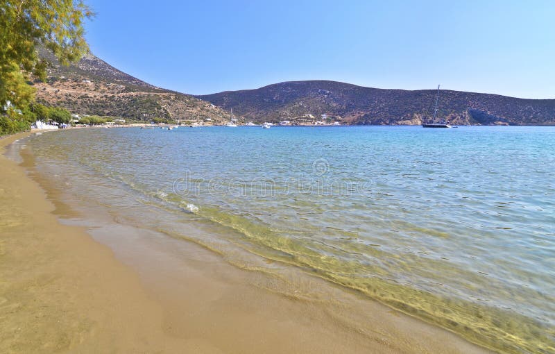 Vathi Beach with Blue Crystal Waters in Eastern Mani Region of ...