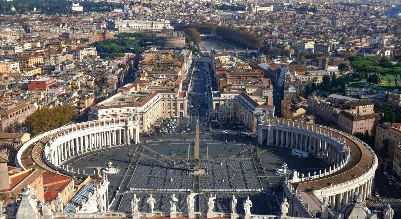 Vatican Bird S-eye View, St. Peter S Square Stock Photo - Image of ...