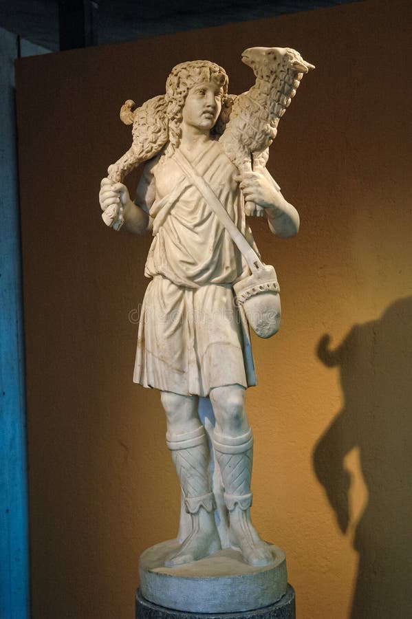 Vatican City, August 21, 2008: Statue of the Good Shepherd Editorial ...