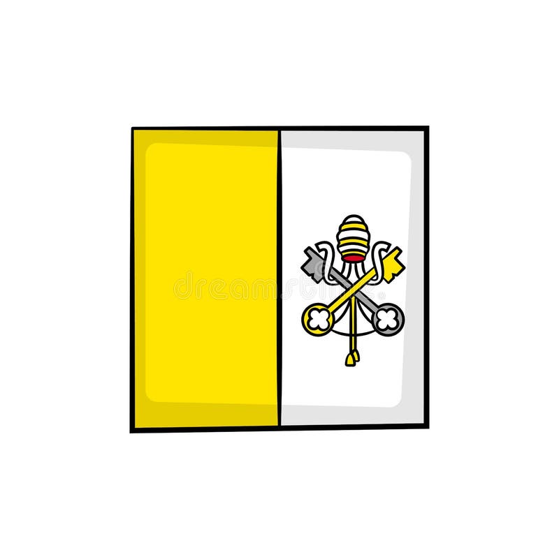 Vatican City State Flag in Drawing Style Isolated Vector Stock Vector ...