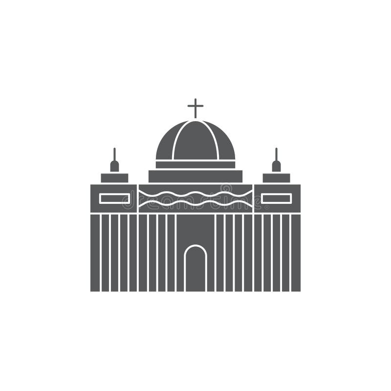 Vatican Famous Landmarks Vector Icon Symbol Architecture Isolated on ...