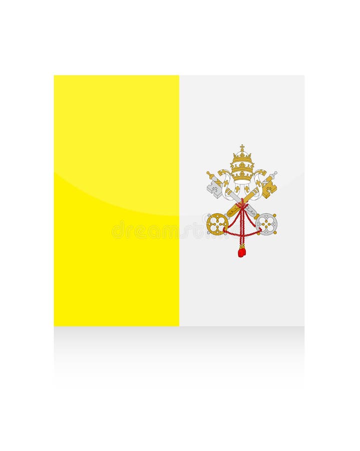 Vatican Flag Vector Icon editorial stock image. Illustration of banner ...