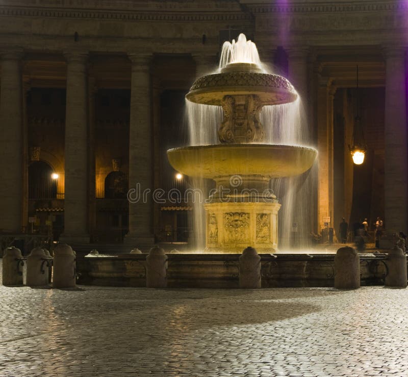 Vatican Fountain stock image. Image of catholic, religious - 87314527