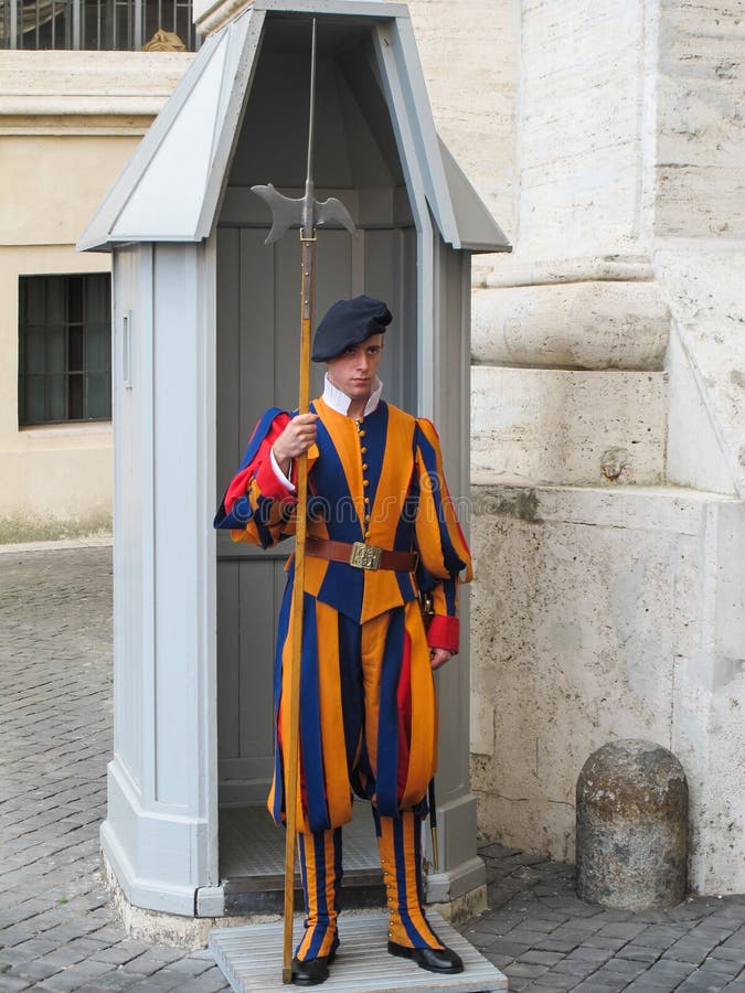 Famous Swiss Guard in Vatican Editorial Stock Photo - Image of city ...